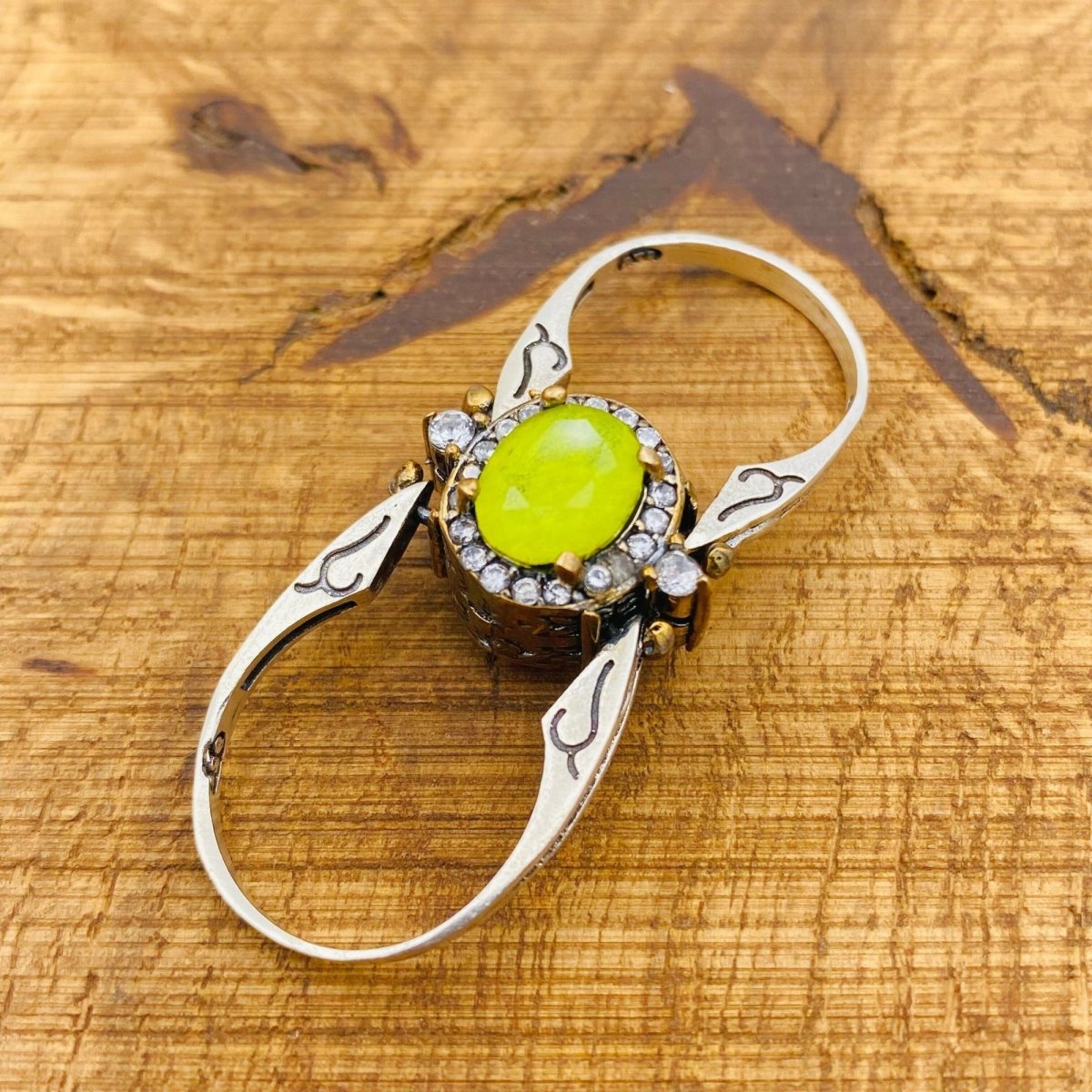 Reversible Ring, Tourmaline-Ruby Stone - TryAladdin