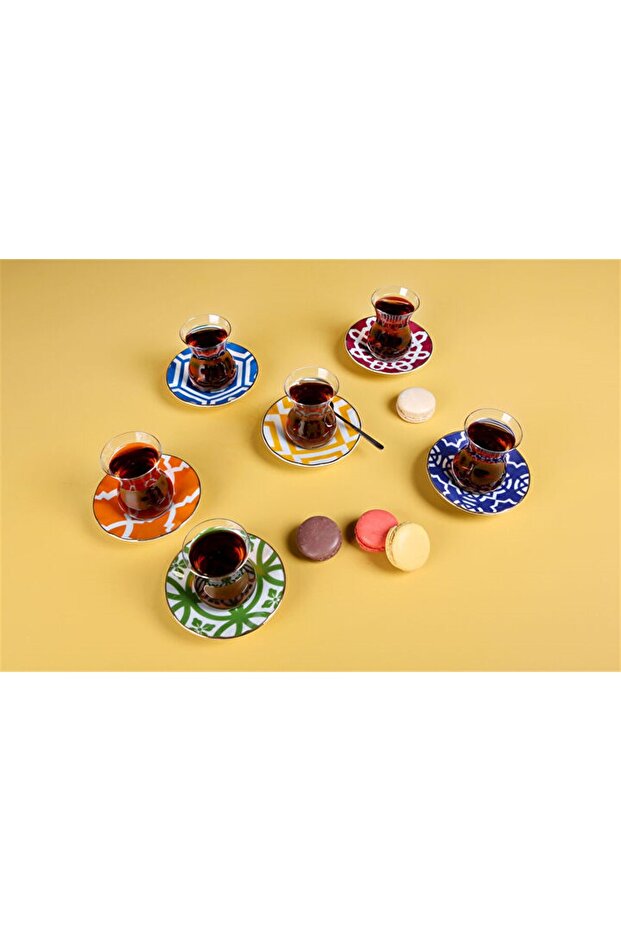 Porland Morocco Mixed Color Tea Glass Set 12pc - Wholesale – Aladdin