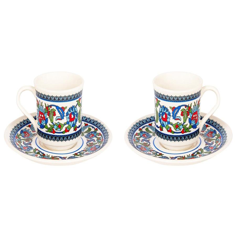 Acar | Set da due per caffè turco - Porcellana - Topkapi - Bianco ...