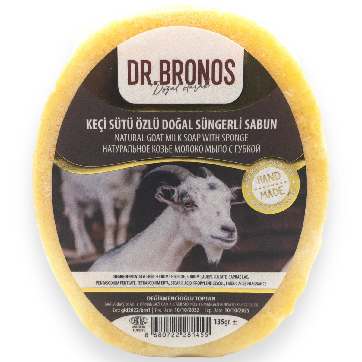 Dr. Bronos | Natural Goat Milk Soap with Sponge - TryAladdin