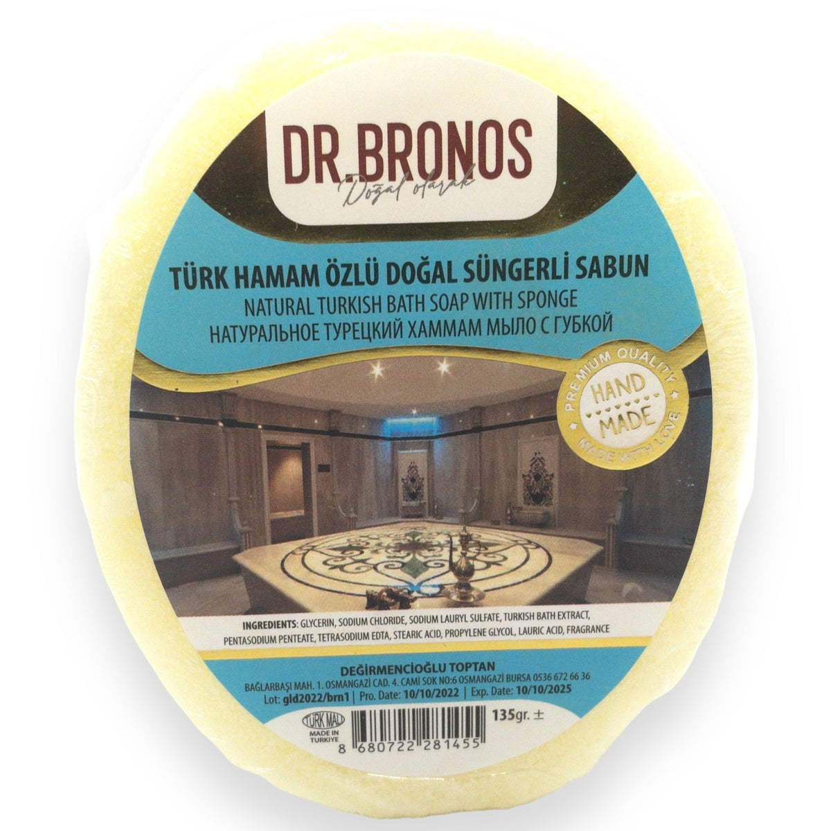 Dr. Bronos | Natural Turkish Bath Soap with Sponge - TryAladdin