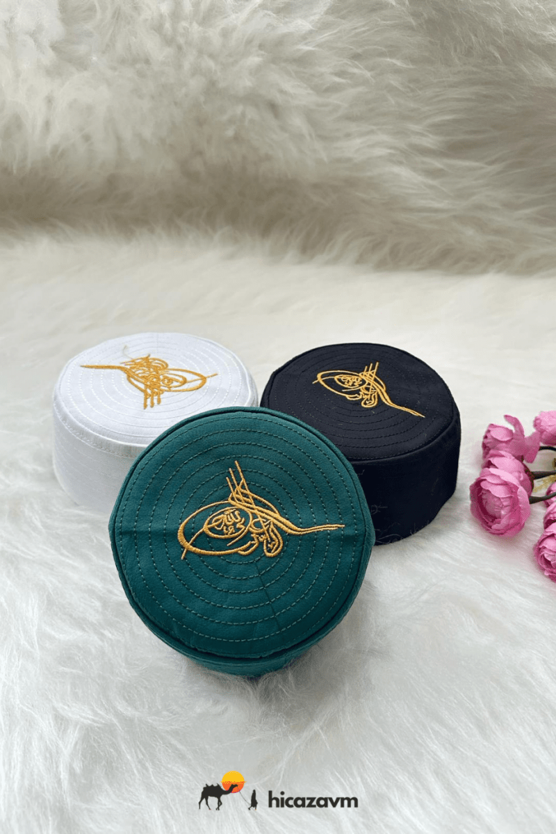 Hard Embroidered Children's Prayer Cap with Ottoman Tugra Design ...