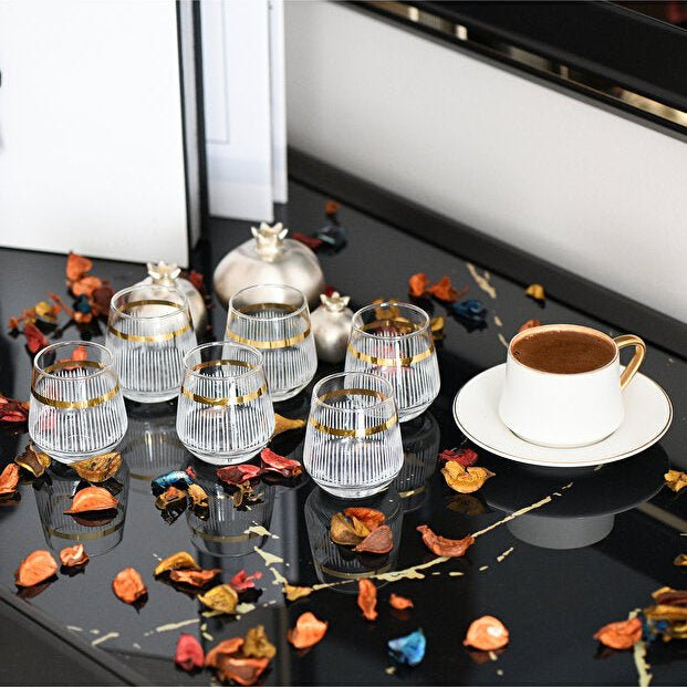 Lav Premium Gold Gilded Turkish Glassware Set | B2B Wholesale – Aladdin