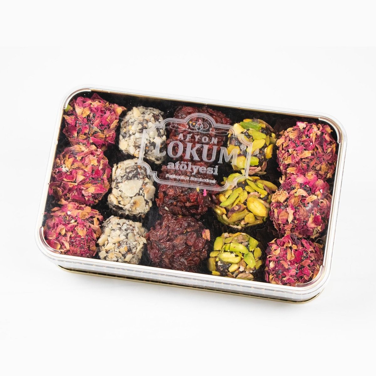 Lokum Atolyesi | Fig Balls Covered with Nuts (Fig Atom) in Metal Box ...