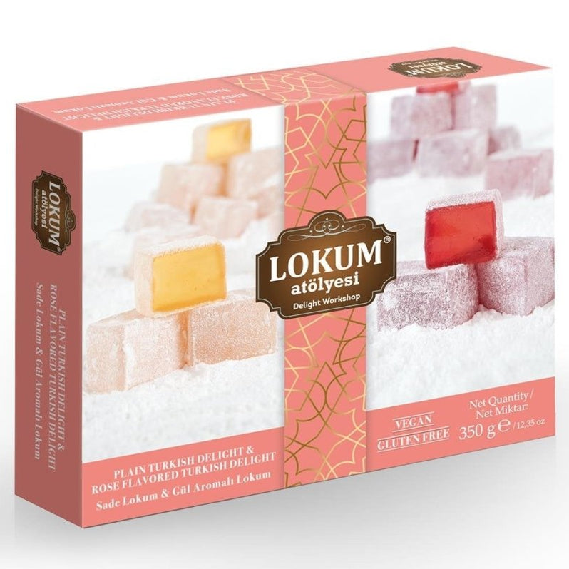 Lokum Atolyesi | Plain and Rose Flavored Turkish Delight - TryAladdin