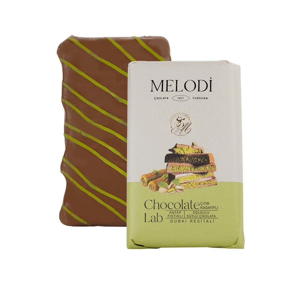 Melodi Premium Dubai Chocolate with 65% Pistachio Kadayif Filling ...