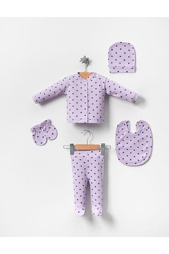Newborn 5-Piece Ribbed Baby Outfit Set - Hospital Ready Collection ...