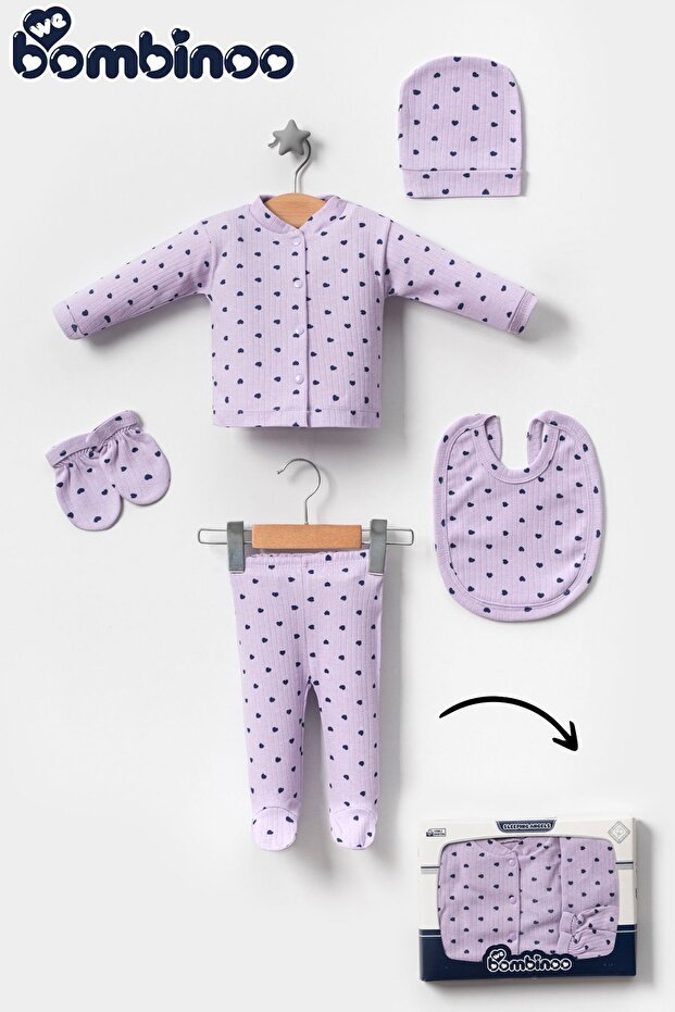 Newborn 5-Piece Ribbed Baby Outfit Set - Hospital Ready Collection ...