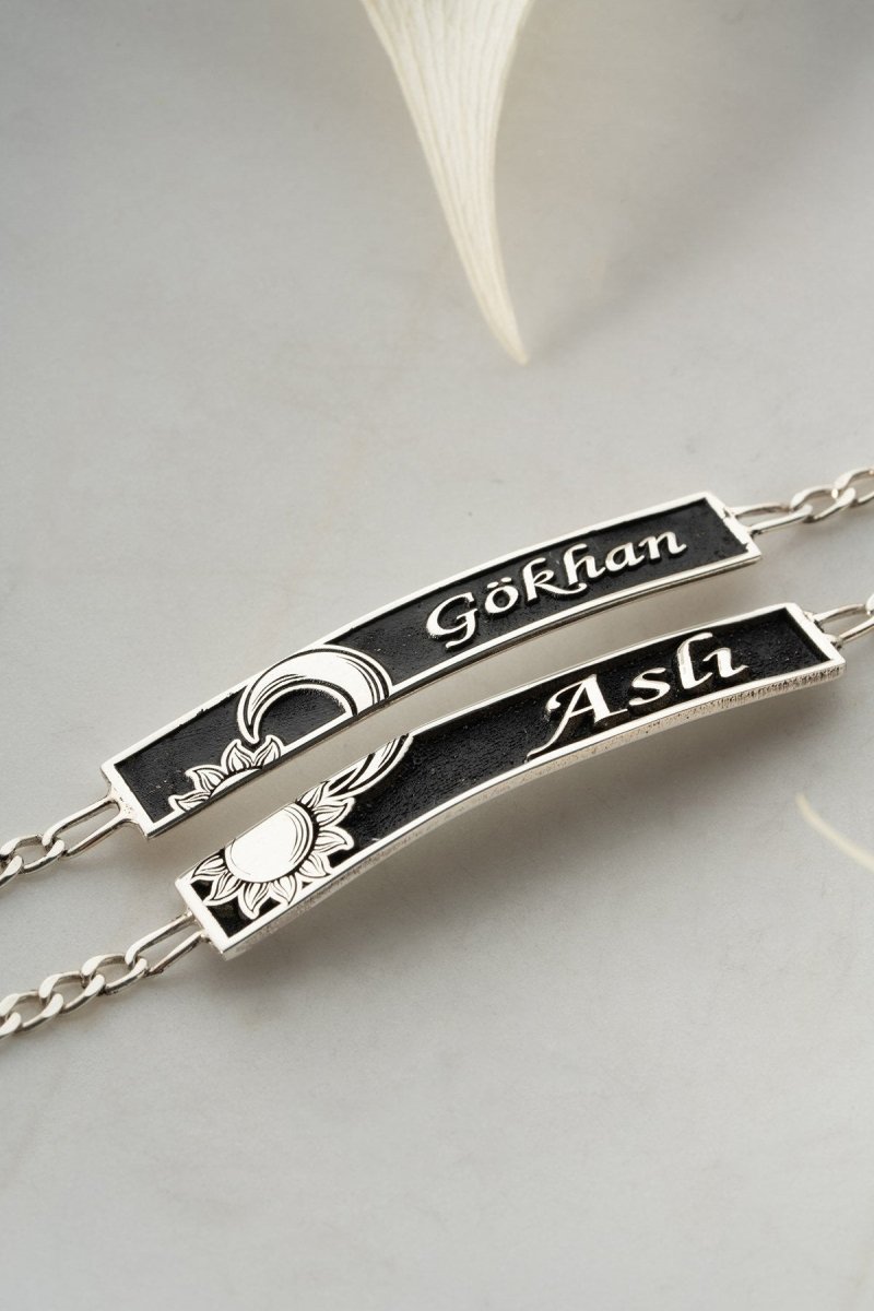 Couple name bracelets store
