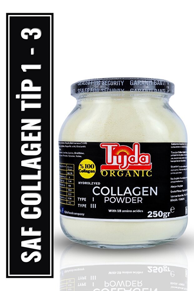 Organic Hydrolyzed Collagen Powder 250g - Type 1 & 3 for Skin, Hair ...
