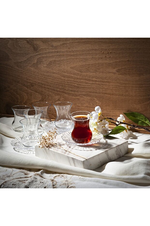 Pasabahce Aurora 12-Piece Turkish Tea Set - Premium B2B Glassware – Aladdin
