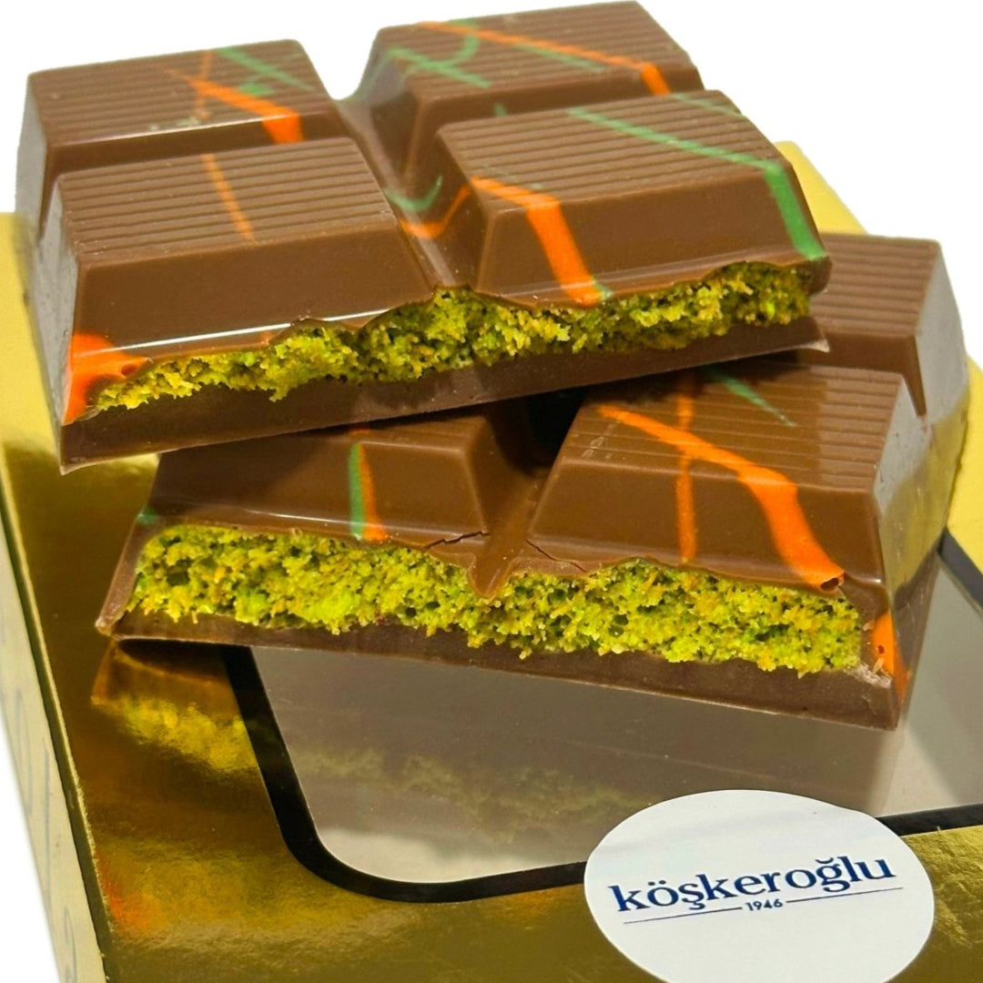 Premium Dubai Chocolate with 75% Pistachio and Crispy Kadayif Filling ...