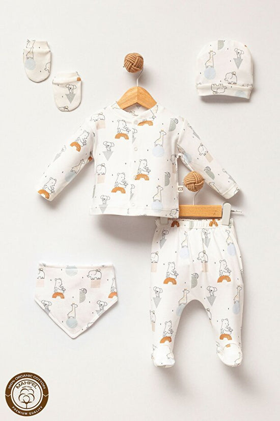Premium Newborn Hospital Outfit Set - Elephant Zebra Design - TryAladdin