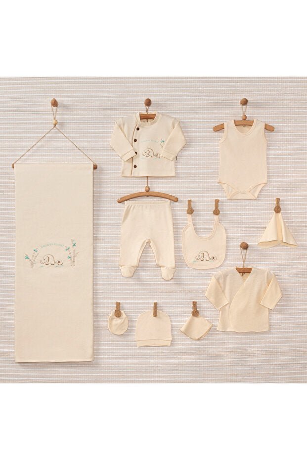 Premium Organic Elephant Newborn Hospital Essentials Set - 10 Piece ...