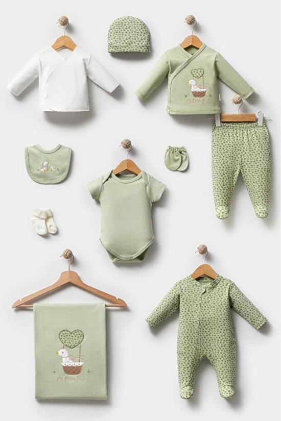 Bebitof Newborn Layette Set - 10-Piece 100% Cotton Duck Design – Aladdin