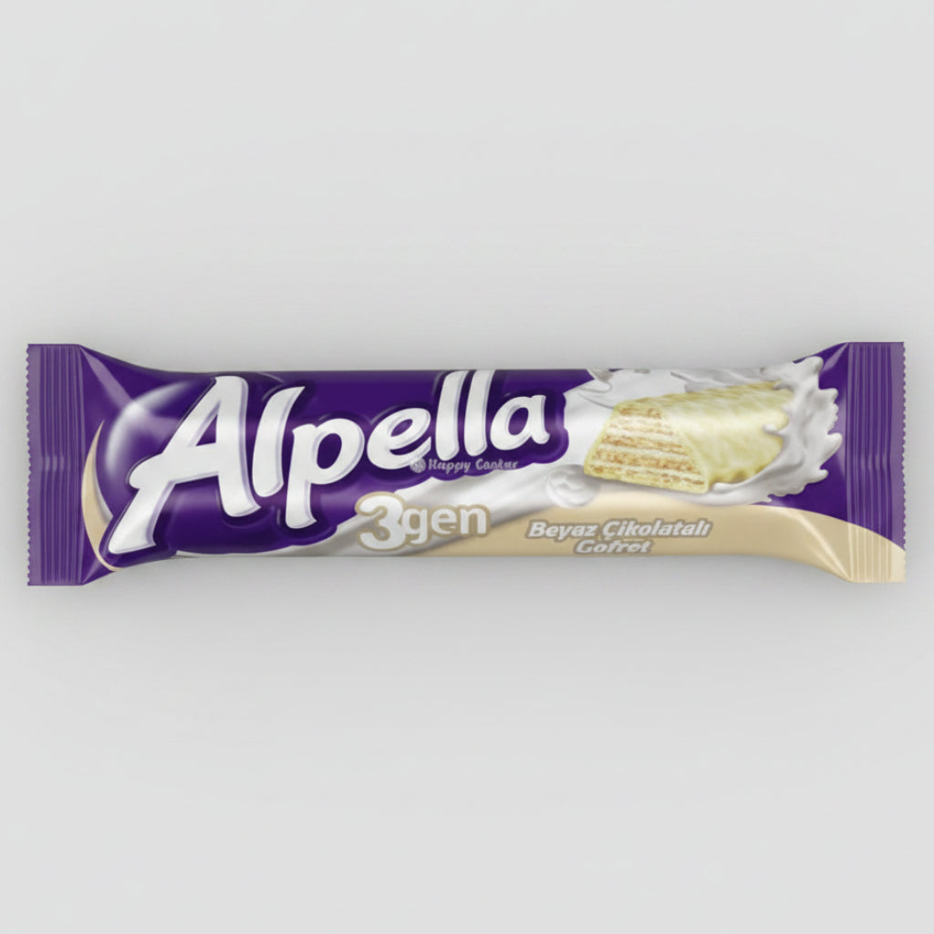 Ulker | Alpella 3Gen White Chocolate Covered Wafer Bar - TryAladdin