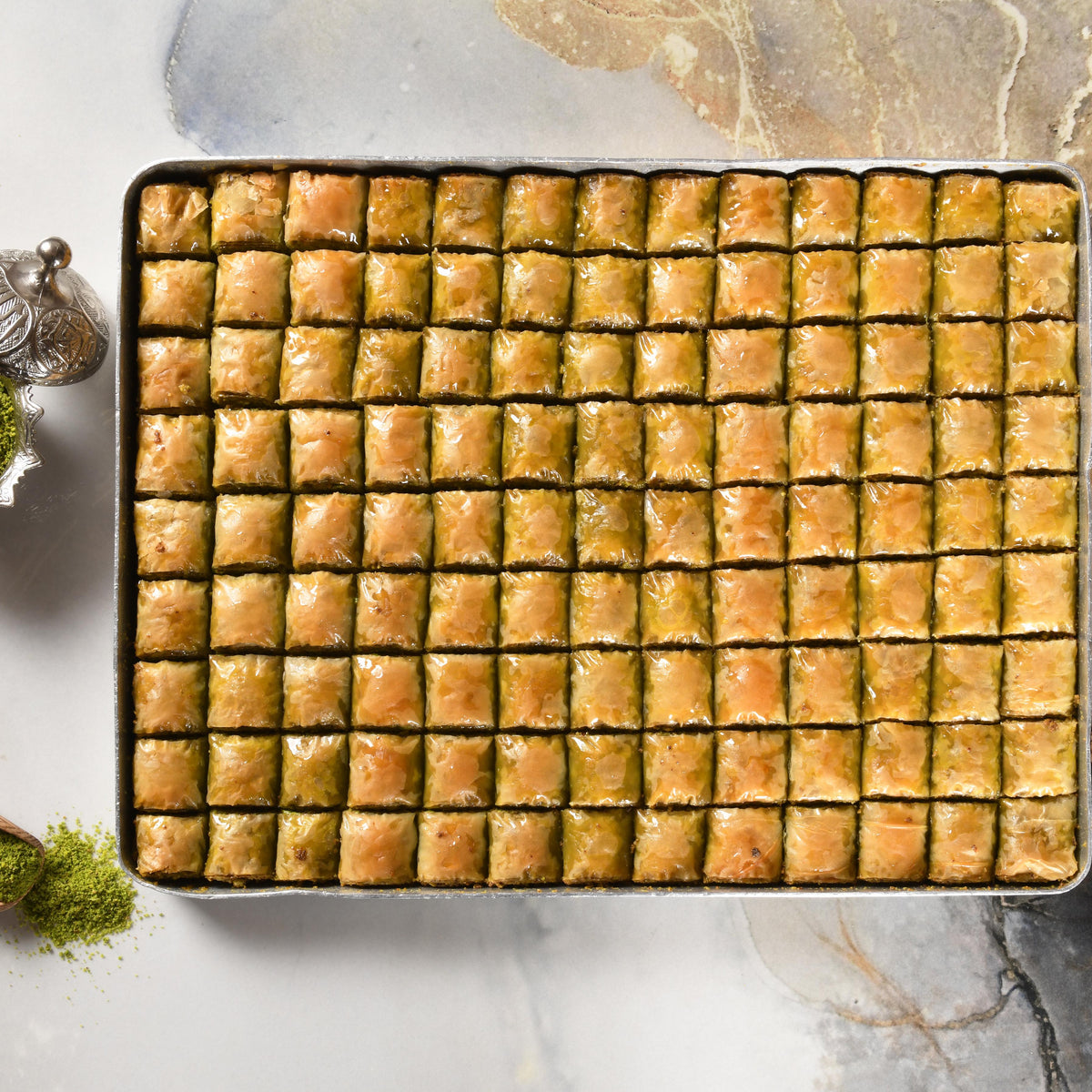 Asi | Special Mini Baklava with Pistachio Tray - TryAladdin