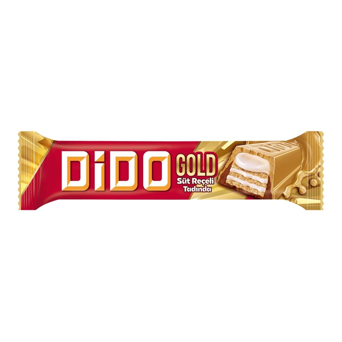 Ulker | Dido Gold Chocolate Covered Wafer Bar with Milk Jam 36g ...